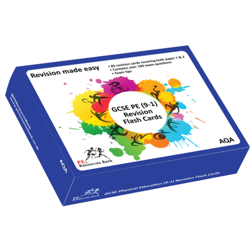 GCSE PE Revision Flash Cards - AQA (9-1) Teachers and Students.