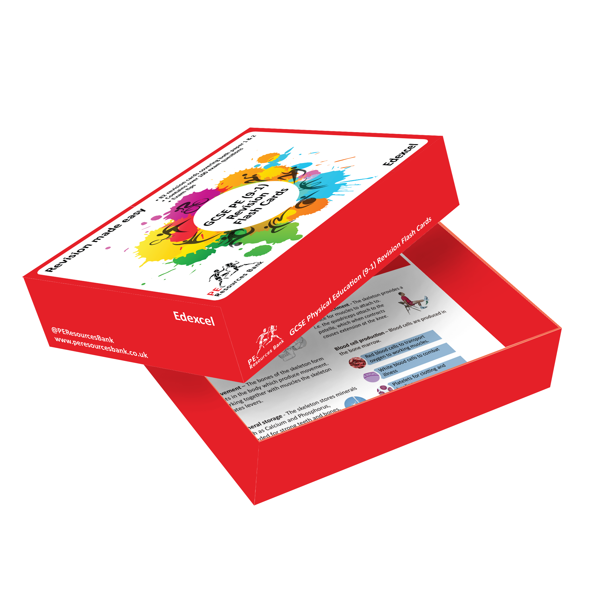 GCSE (9-1) PE Revision Flash Cards - Edexcel. Teachers and Students.