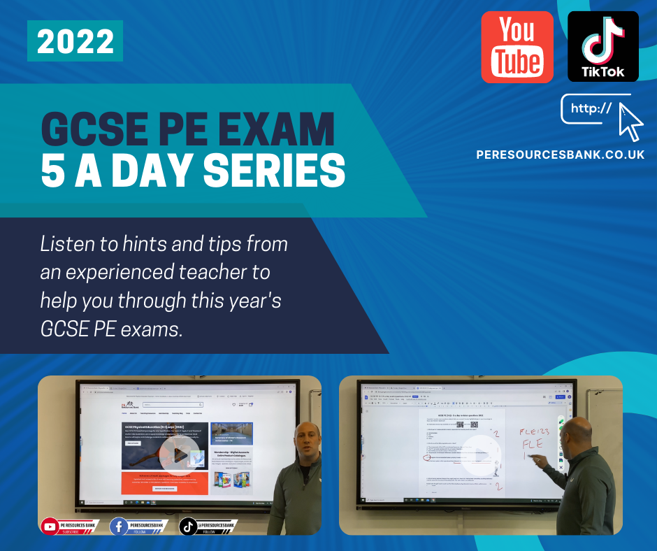 5 a day practice exam questions – GCSE PE 2022 – AQA - Edexcel - OCR